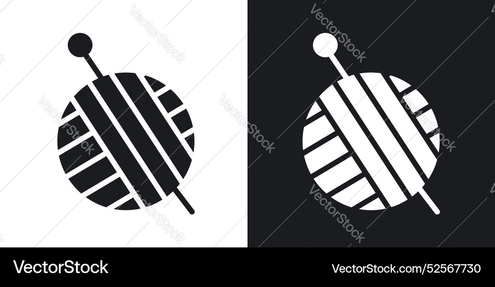 Crochet icon set on white background Royalty Free Vector