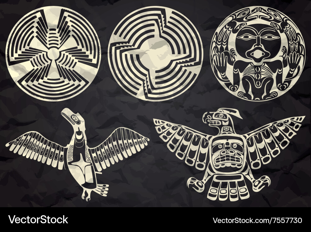 Indigenous Art Symbols Royalty Free Vector Image