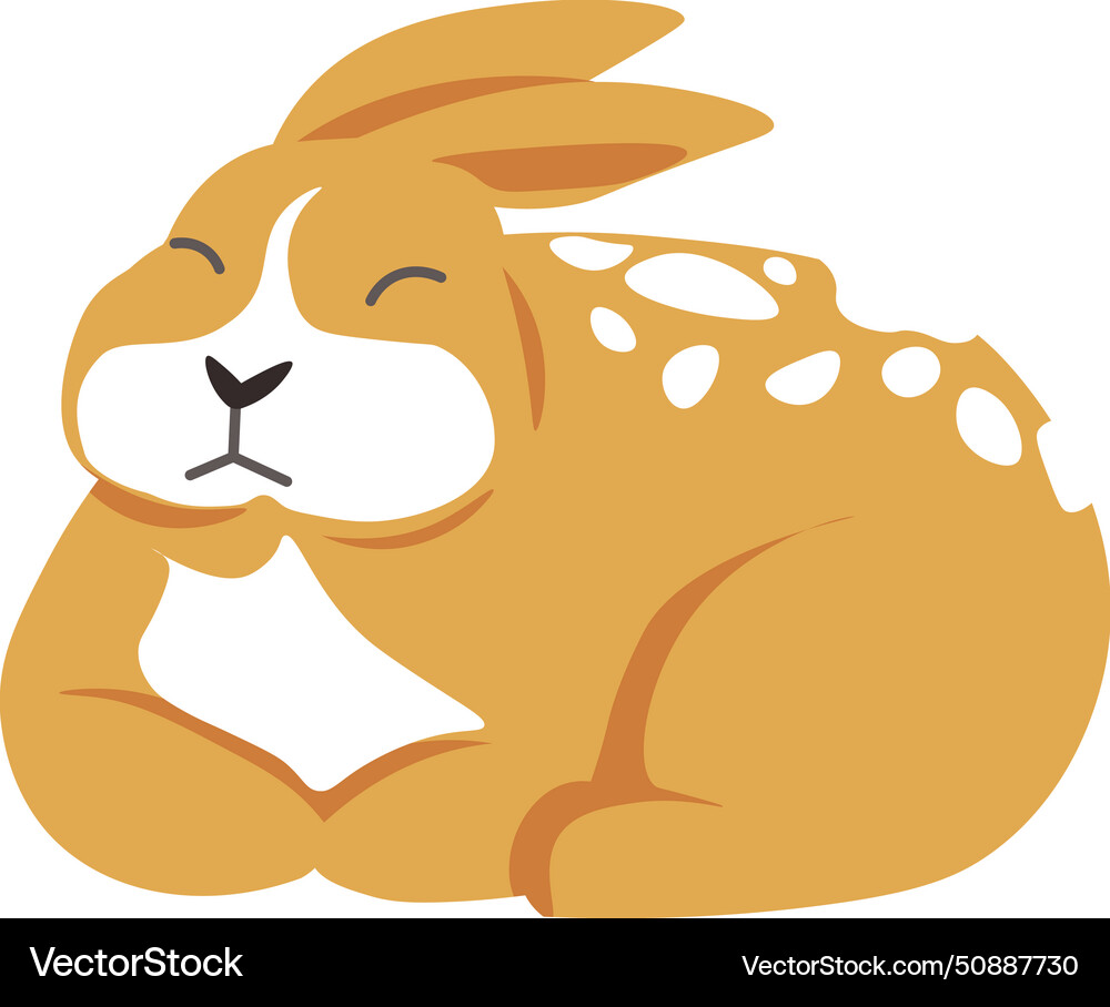Rabbit portrait cutie bunny sleeping Royalty Free Vector