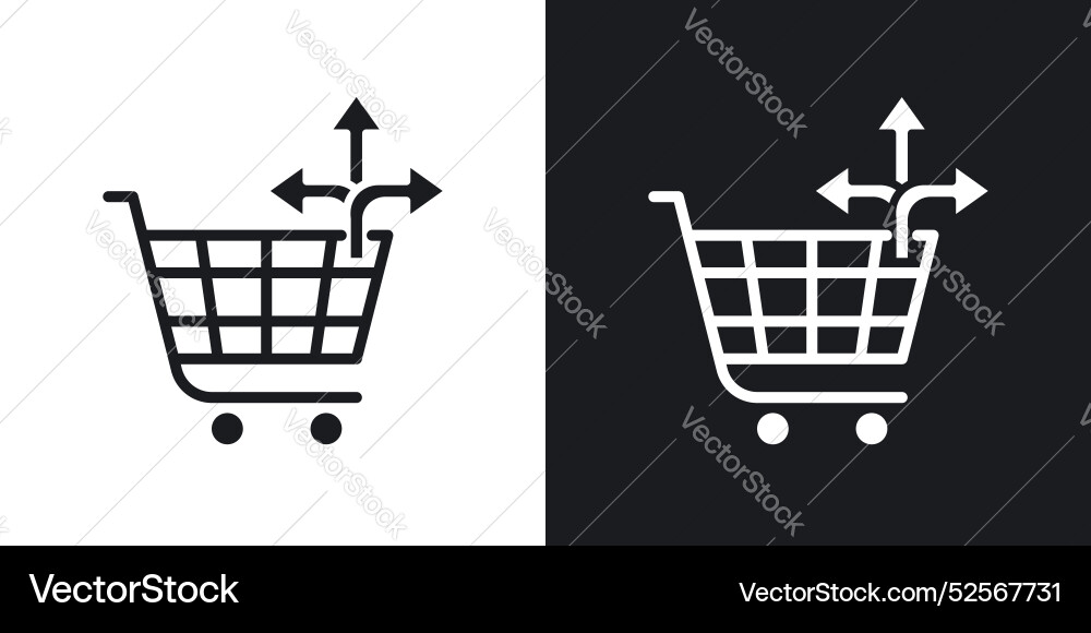 Cross sell icon set on white background Royalty Free Vector