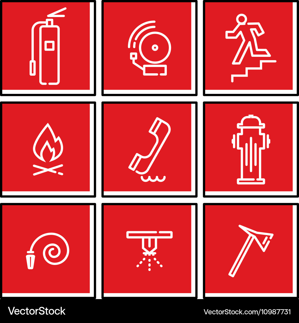 Fire icon set Royalty Free Vector Image - VectorStock