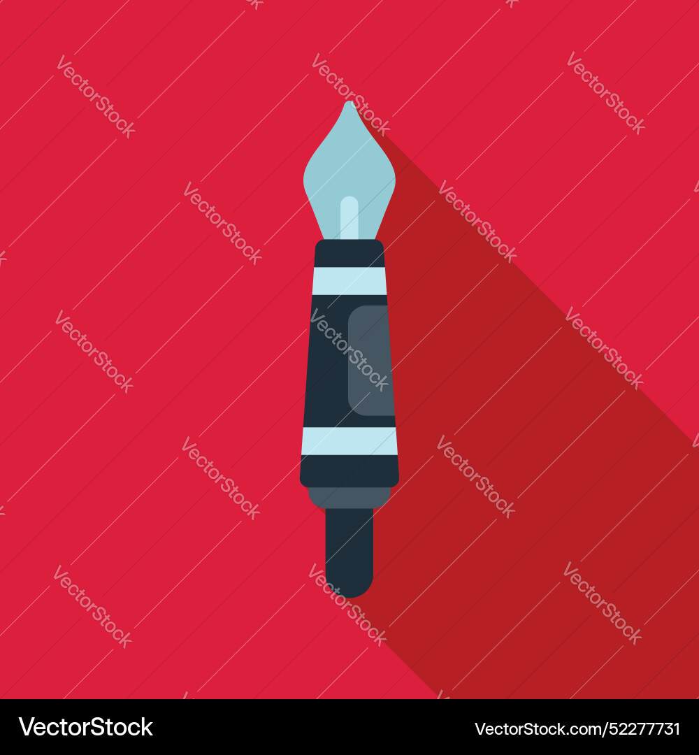 Fountain pen nib drawing instrument for writing Vector Image