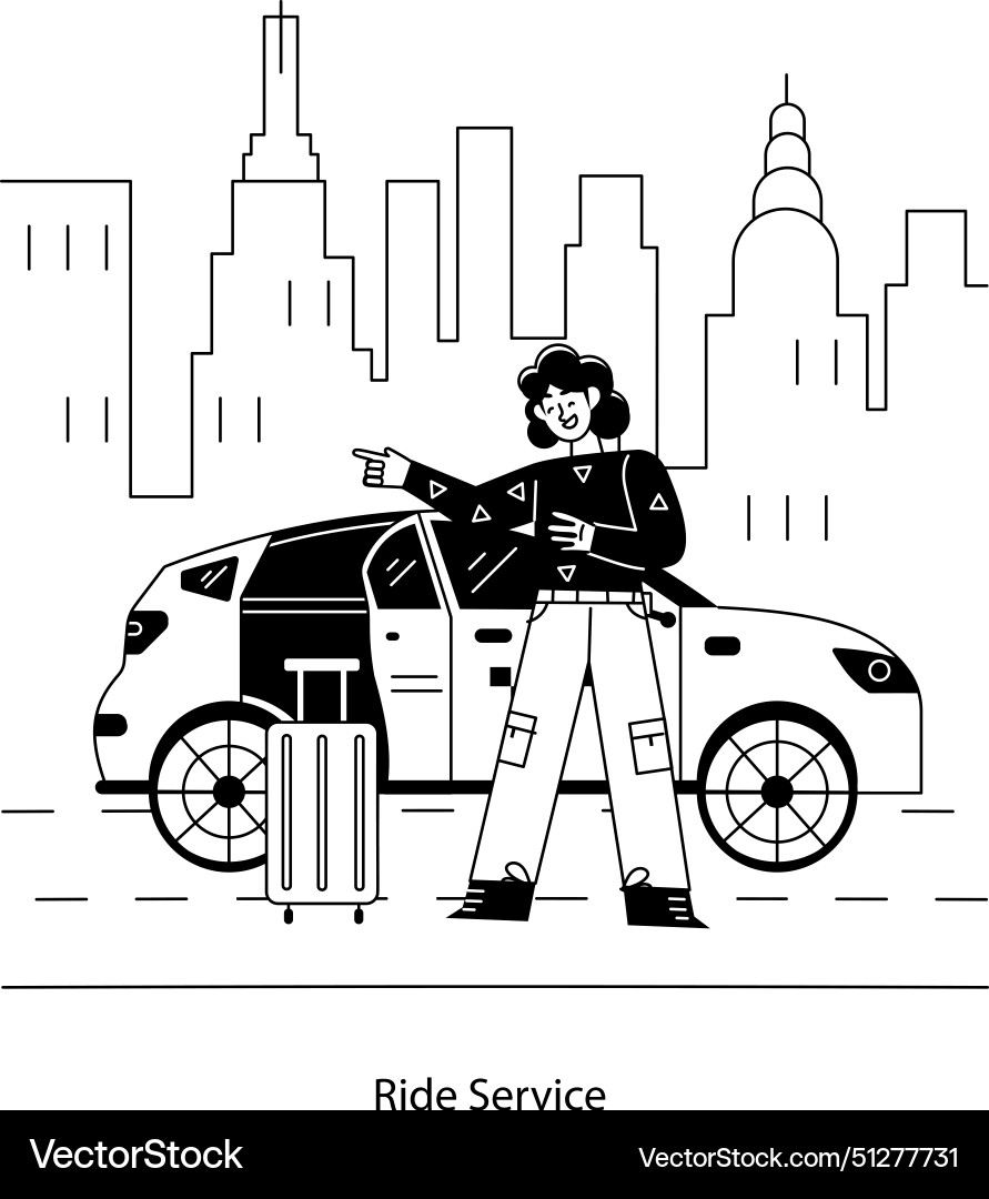 Ride service Royalty Free Vector Image - VectorStock