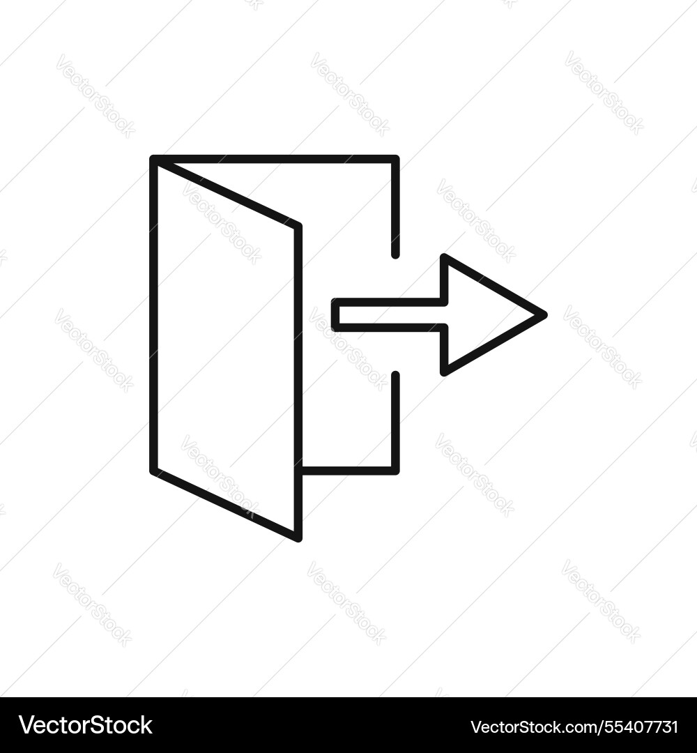 Sign out icon simple thin line Royalty Free Vector Image