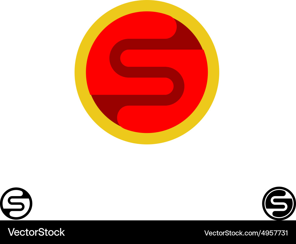 Technical S Badge Logo Royalty Free Vector Image