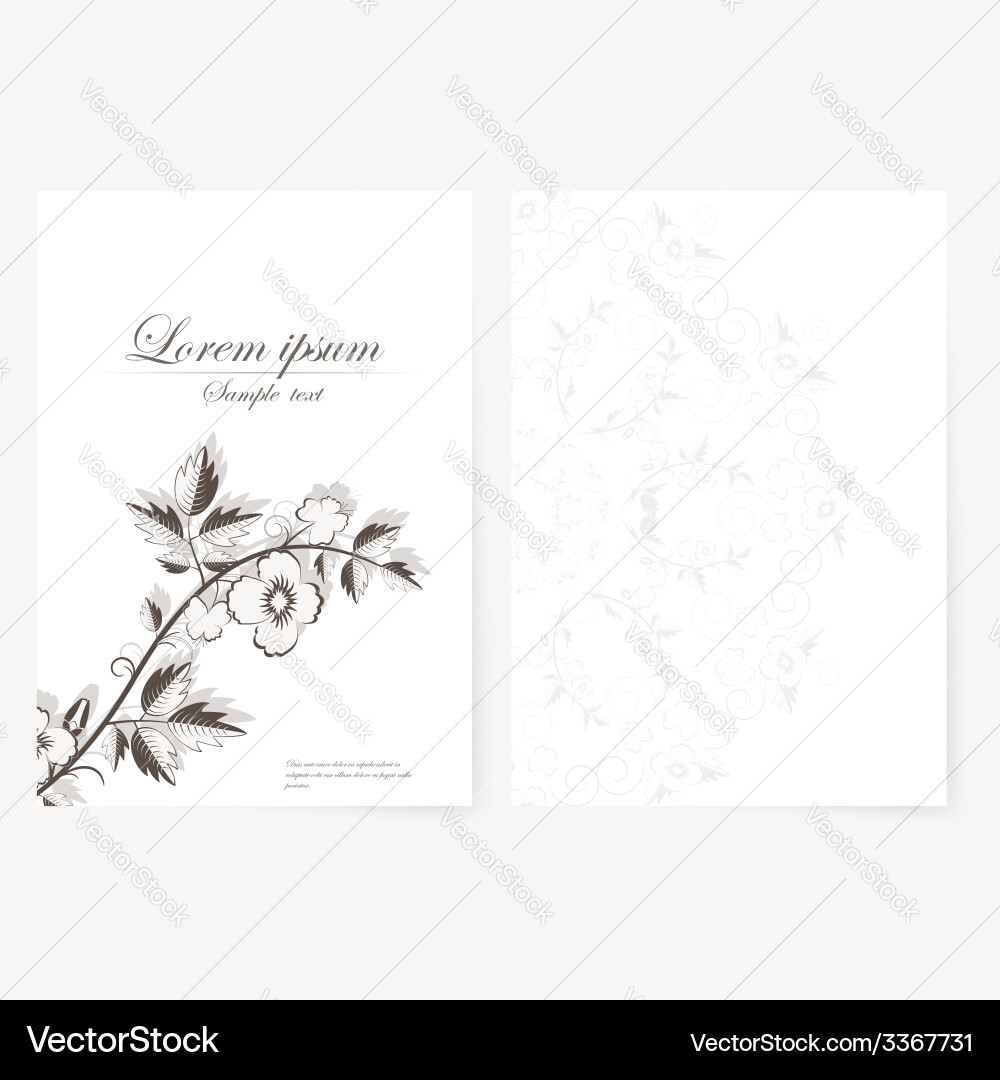 Template for folder business card and invitation Vector Image