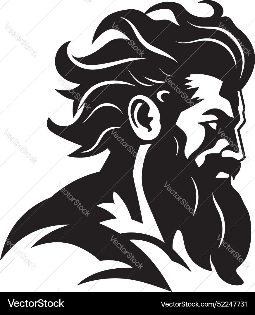 Tidal titan poseidons logo design resplendent Vector Image