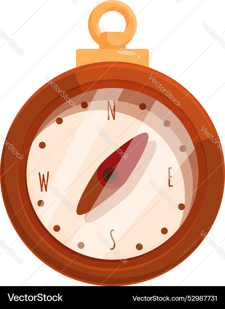Vintage compass showing north direction Royalty Free Vector
