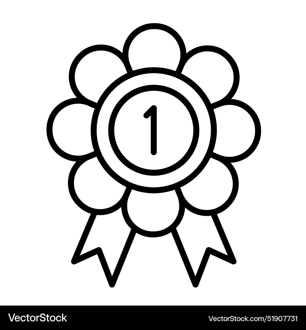 Winner bow icon in thin line style graphic design Vector Image
