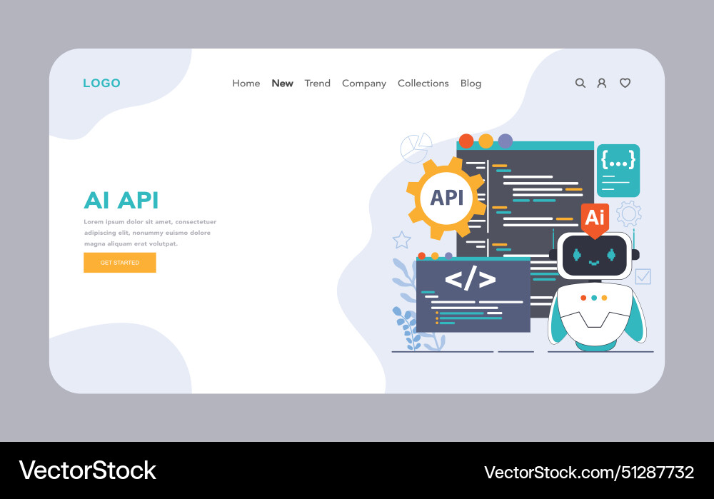 Ai integration artificial intelligence and human Vector Image