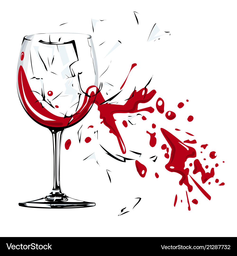 Broken glass flying fragments Royalty Free Vector Image