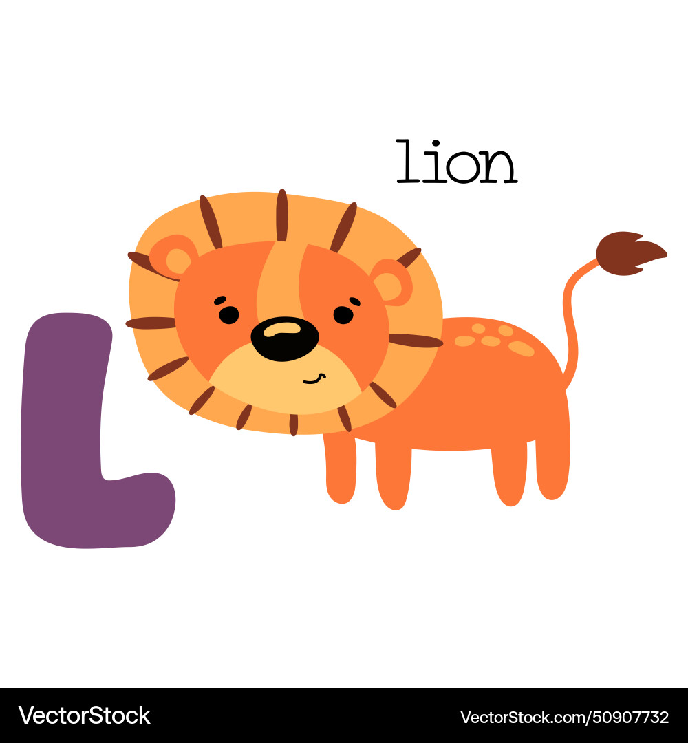 Educational of letter l from alphabet Royalty Free Vector