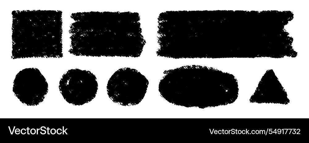 Hand drawn brushstroke text boxes thick Royalty Free Vector