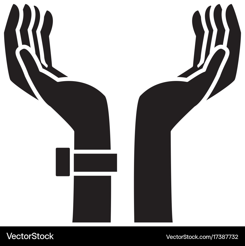 Hand holding something Royalty Free Vector Image