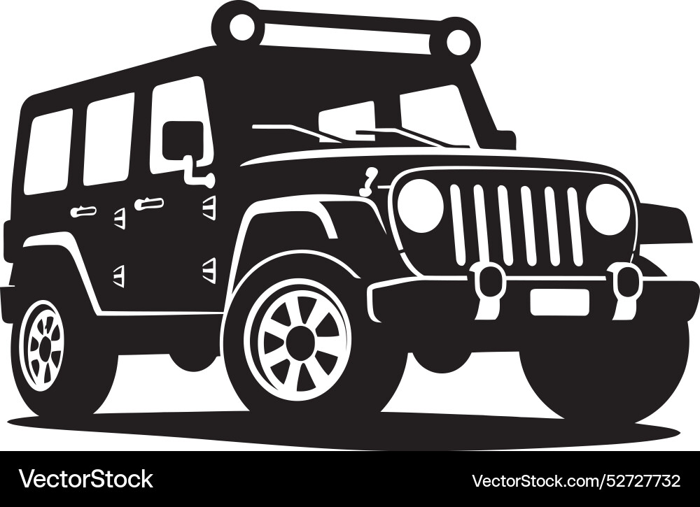Jeep trail exploring iconic routes Royalty Free Vector Image