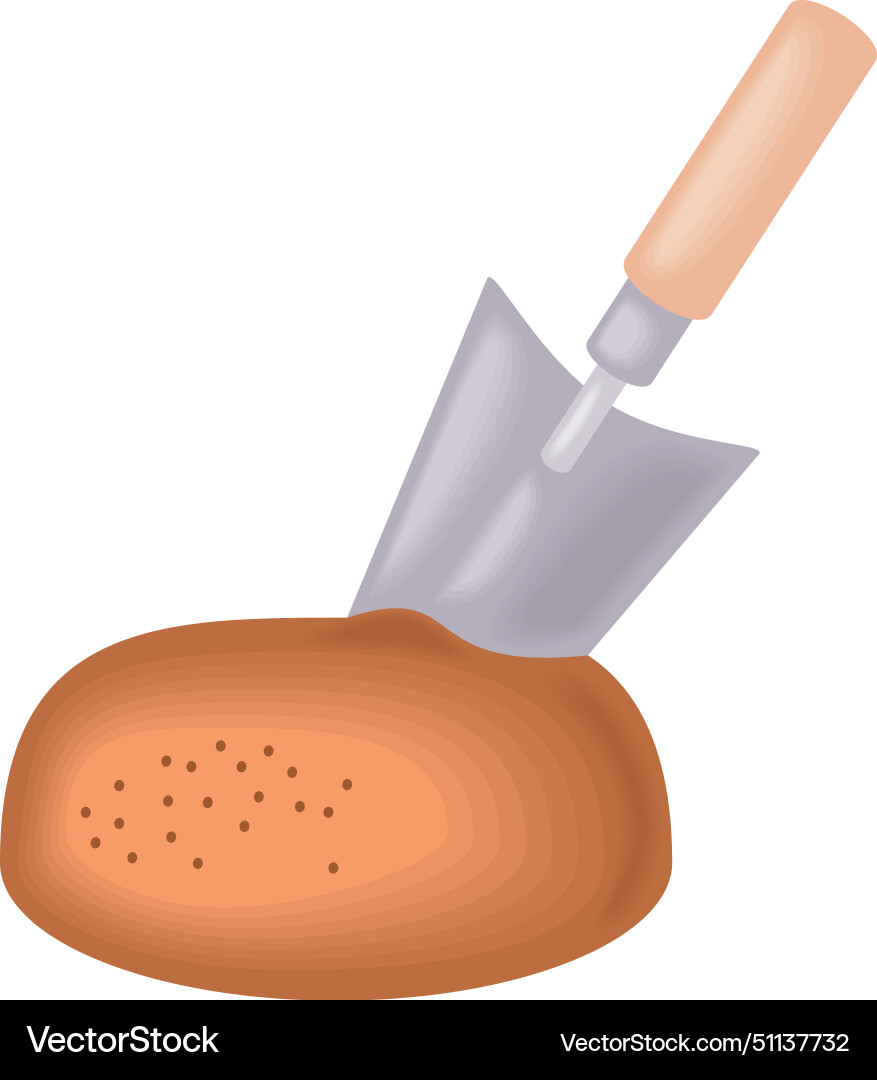 Planting equipment trowel Royalty Free Vector Image