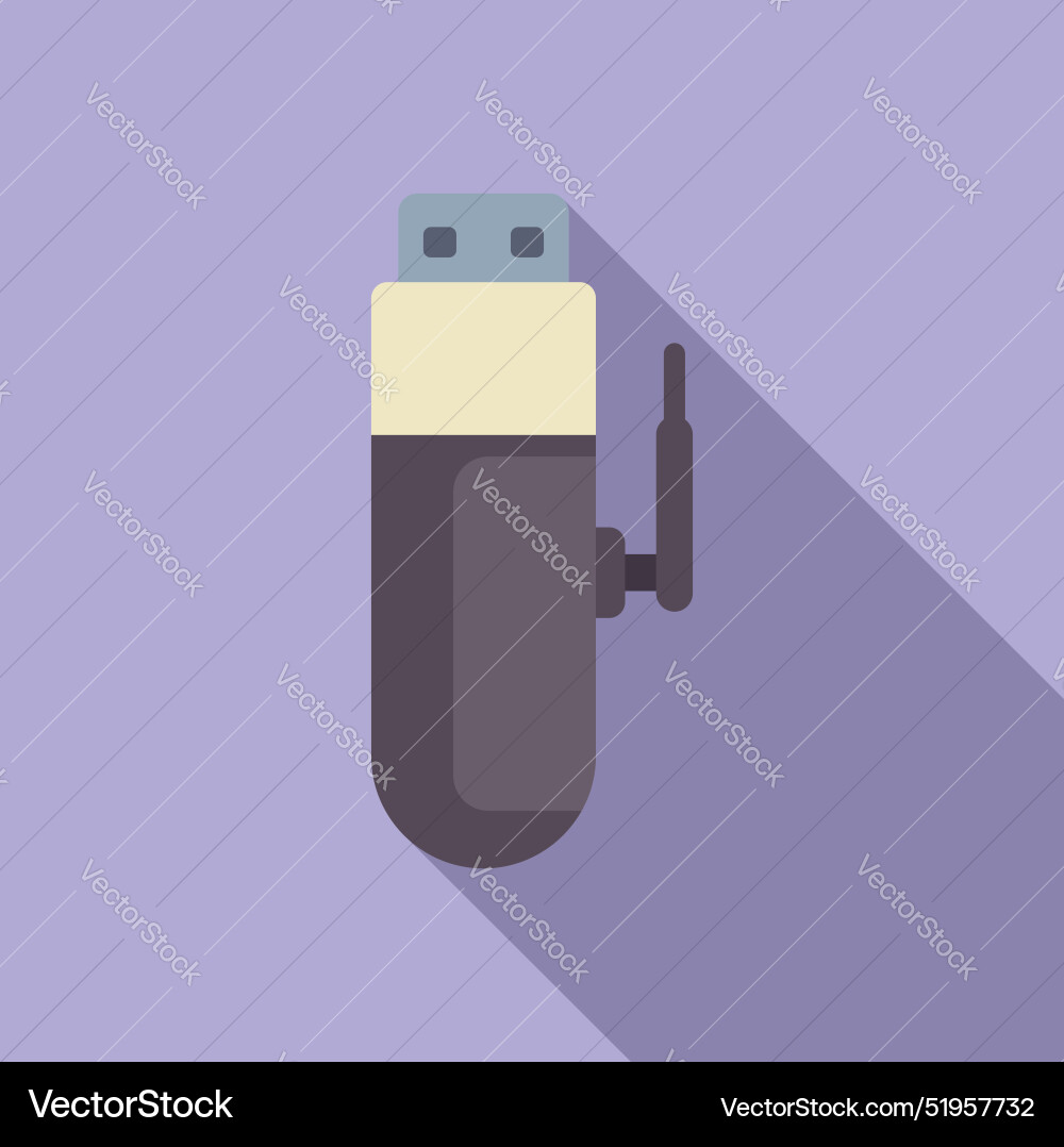 Usb wifi modem providing wireless network access Vector Image