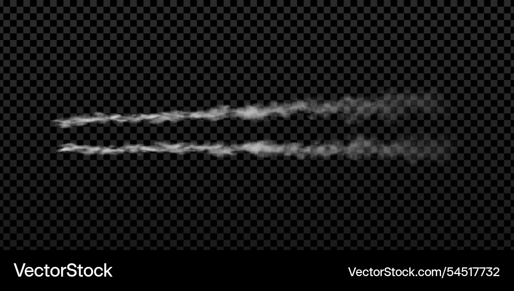 Vertical double smoke trail Royalty Free Vector Image