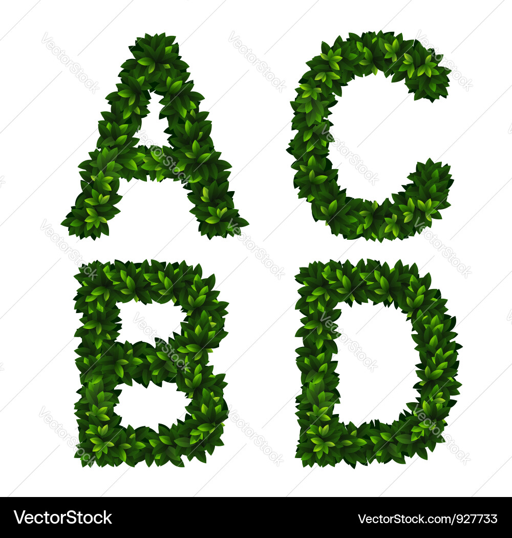 Alphabet abcd Royalty Free Vector Image - VectorStock