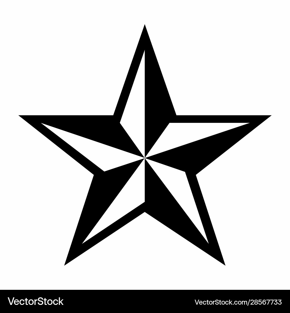 Five pointed star Royalty Free Vector Image - VectorStock