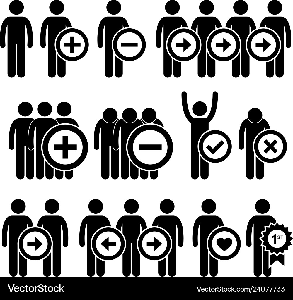 Man business human resource stick figure Vector Image