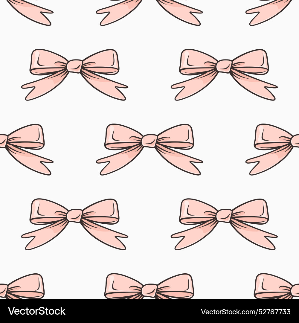 Seamless pattern with cute pink flat Royalty Free Vector
