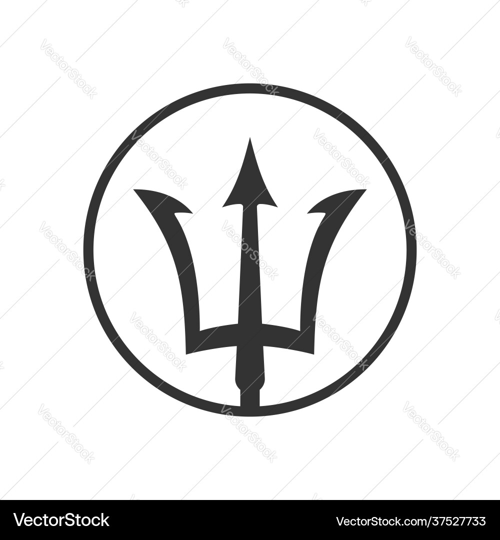 Trident sign Royalty Free Vector Image - VectorStock
