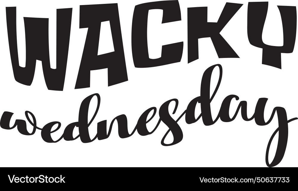 Wacky wednesday design on white background Vector Image