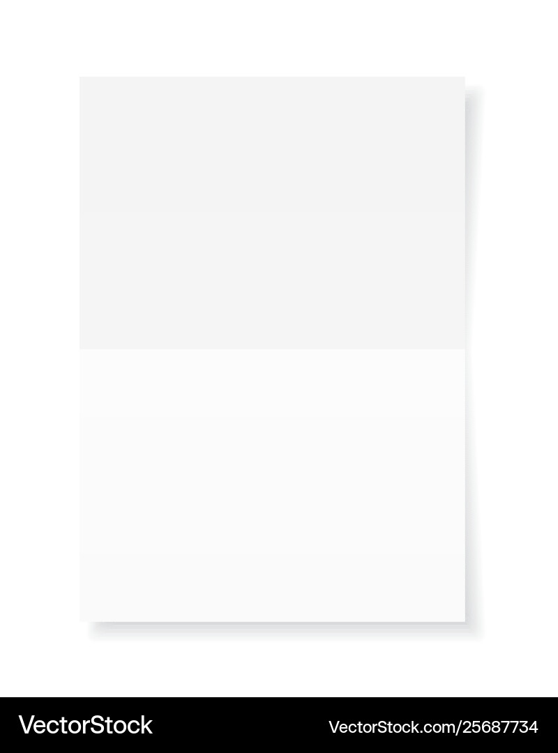 Blank a4 sheet white paper with shadow Royalty Free Vector