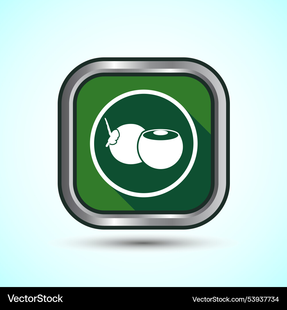 Coconut fruit icon design organic – Royalty-Free Vector | VectorStock