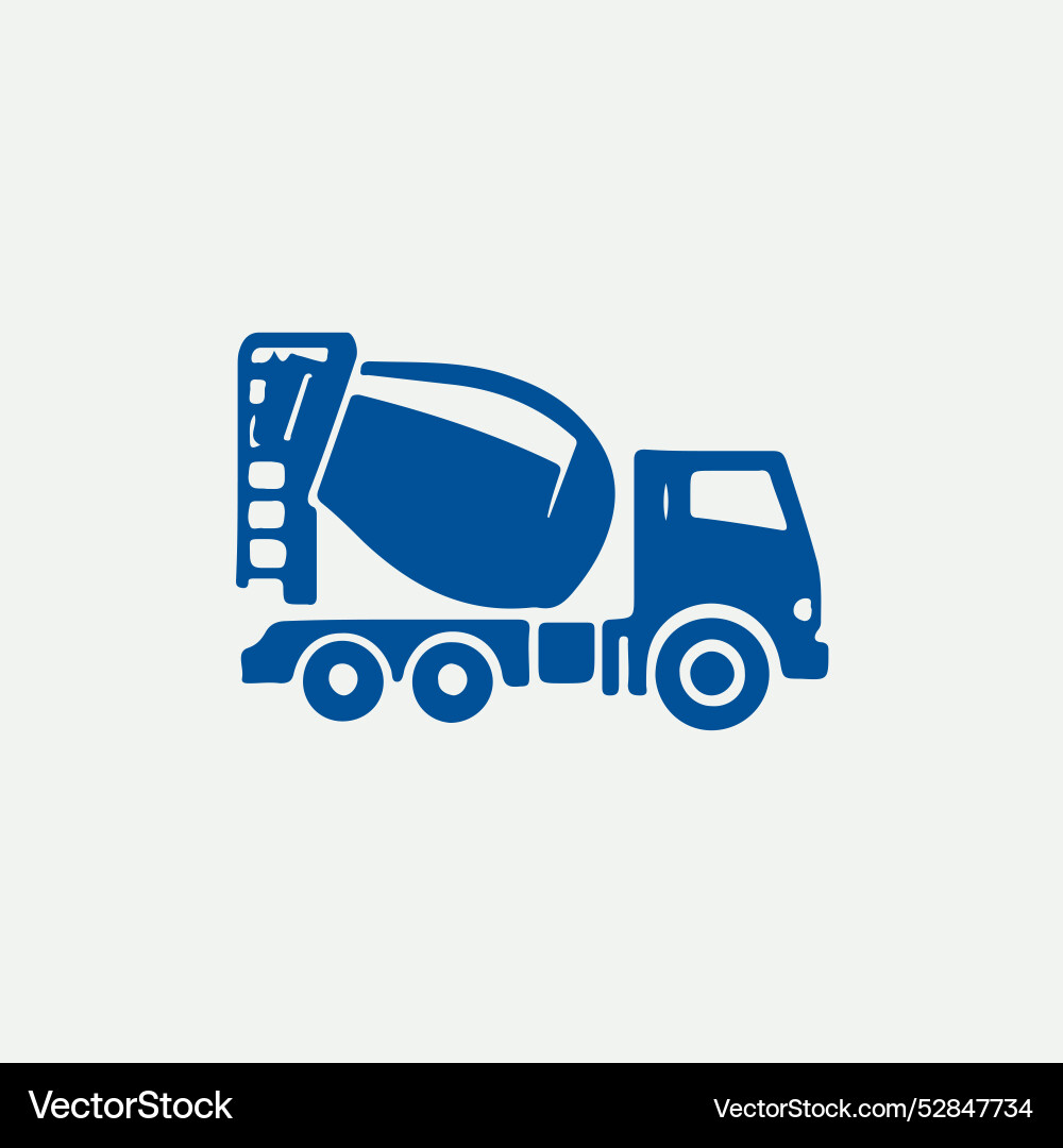 Concrete mixer truck logo Royalty Free Vector Image