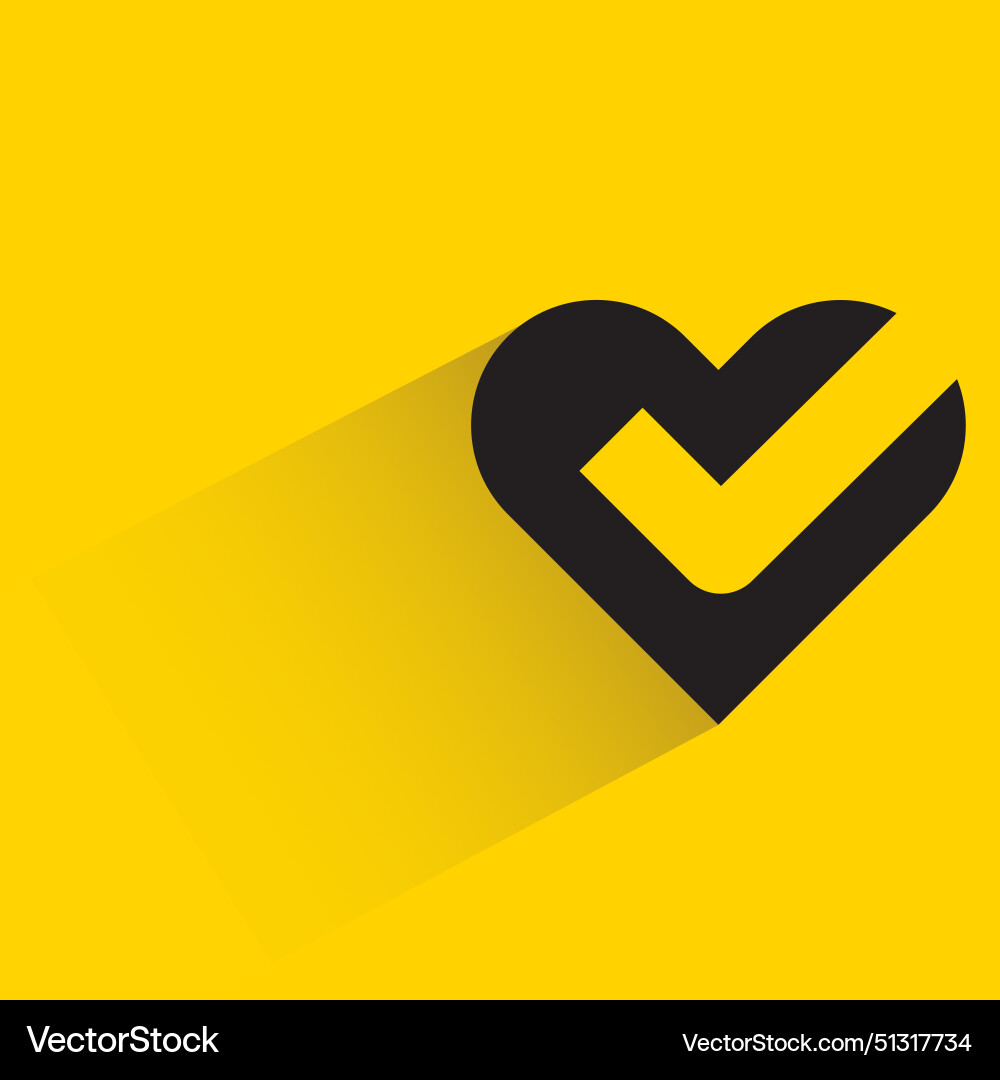Heart and check mark icon Royalty Free Vector Image