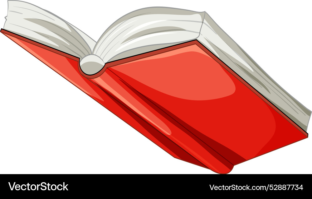 Image of an open red book Royalty Free Vector Image
