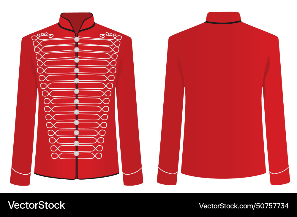 Red hotel receptionist uniform Royalty Free Vector Image