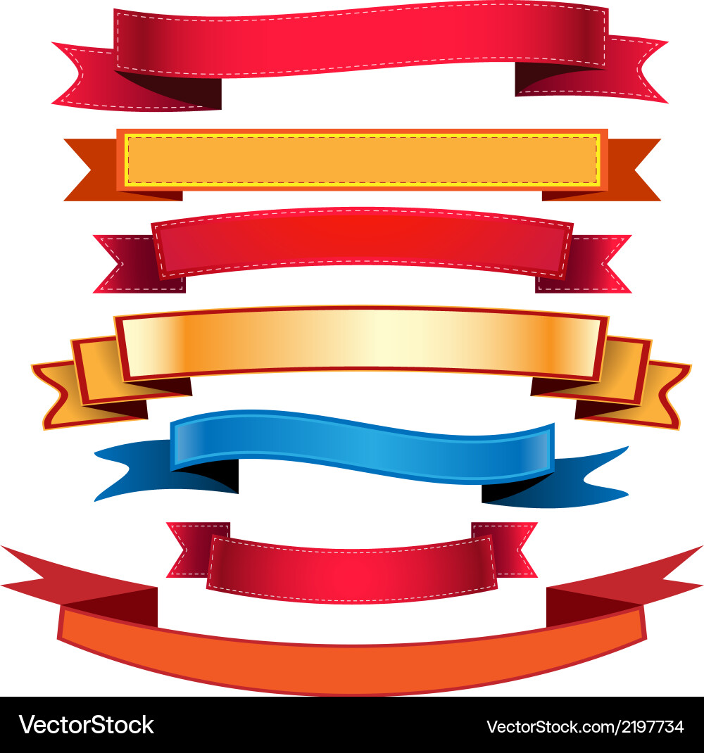 Ribbon set Royalty Free Vector Image - VectorStock