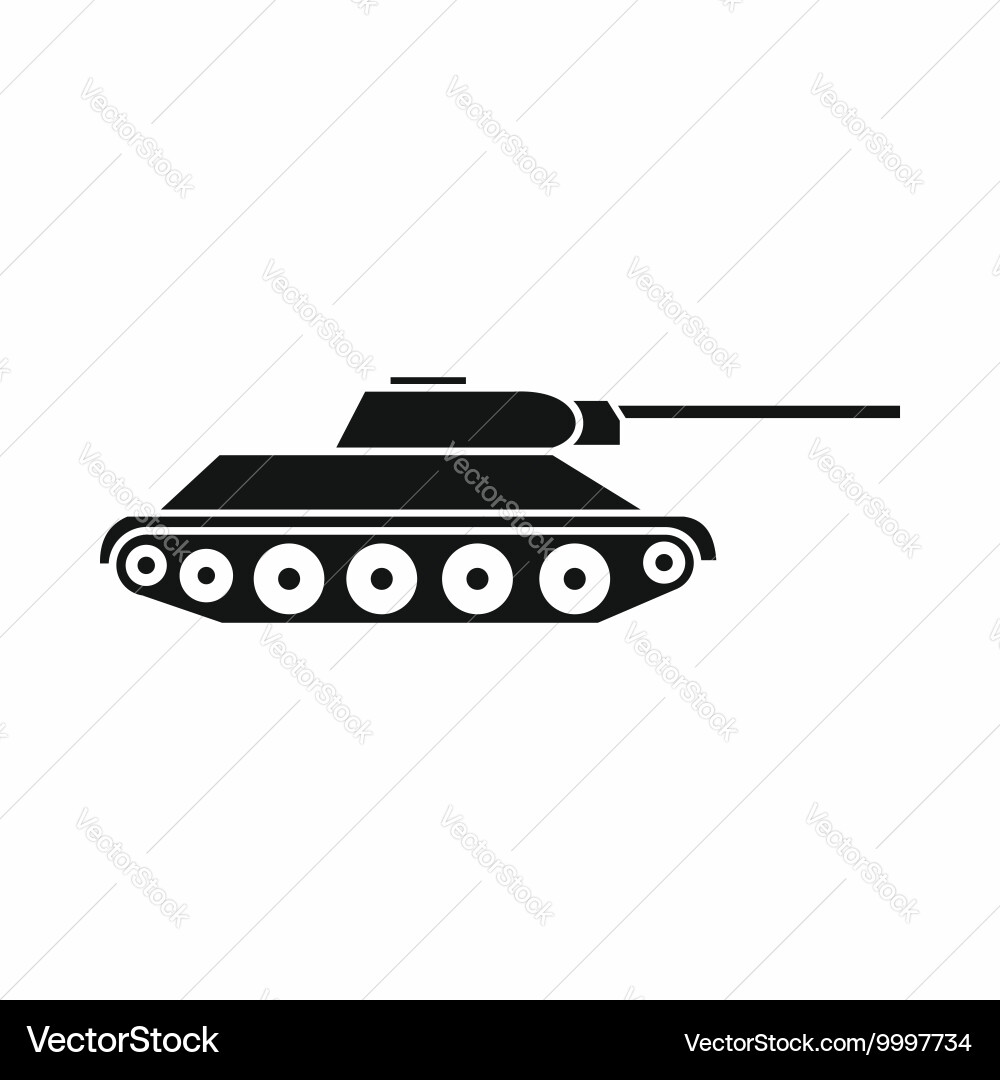 Tank icon simple style Royalty Free Vector Image