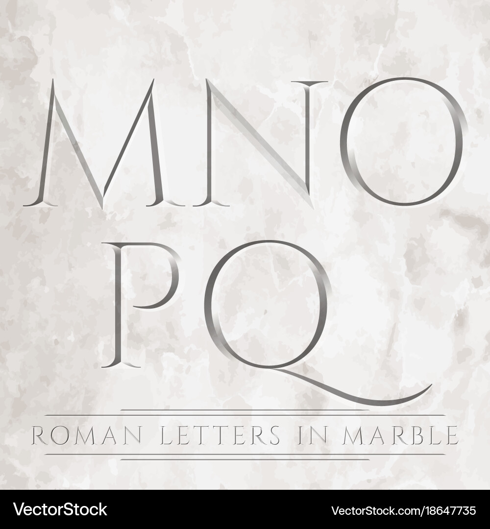 Ancient Roman Marble Letters Royalty Free Vector Image