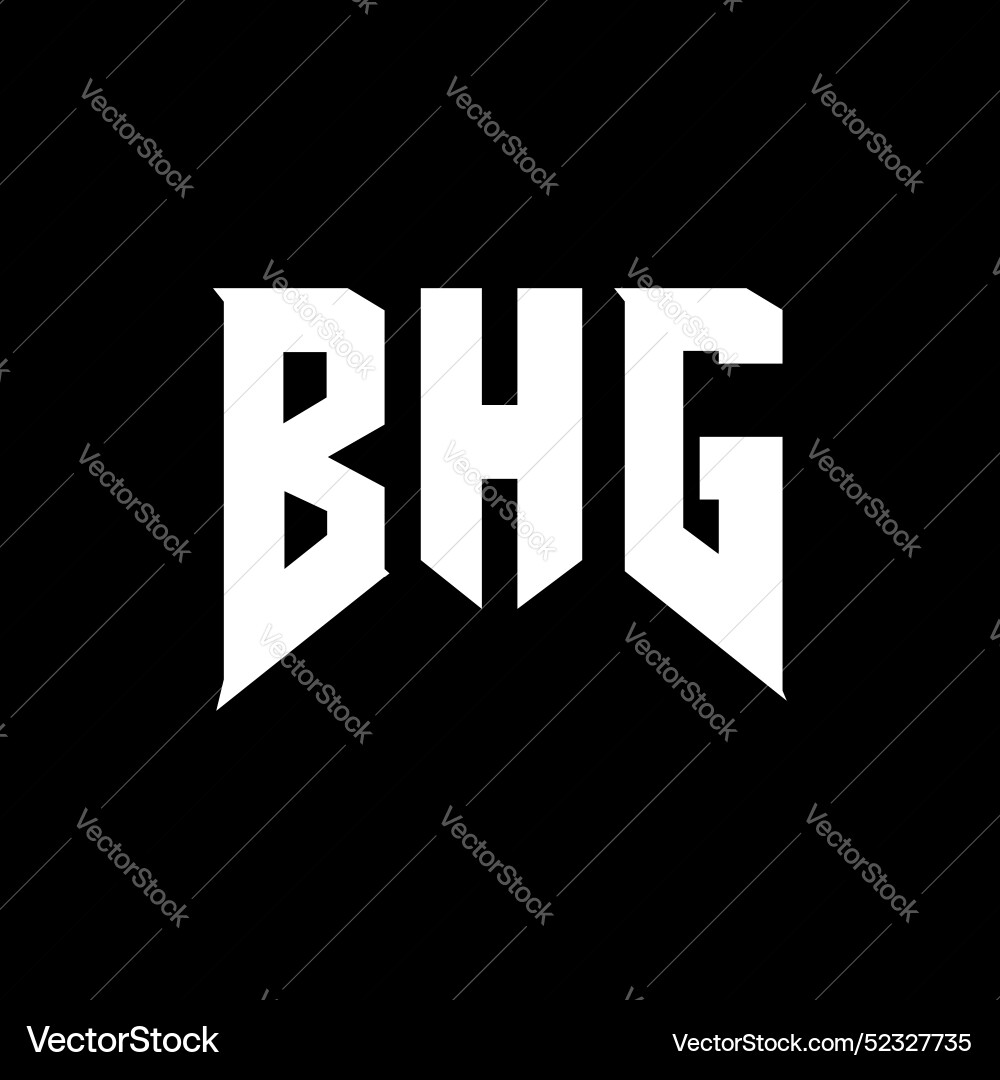 Bhg letter logo design for technology company Vector Image