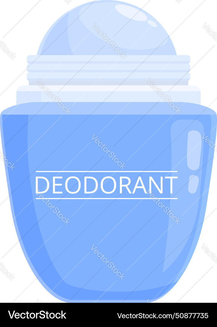 Blue color deodorant icon cartoon spa Royalty Free Vector
