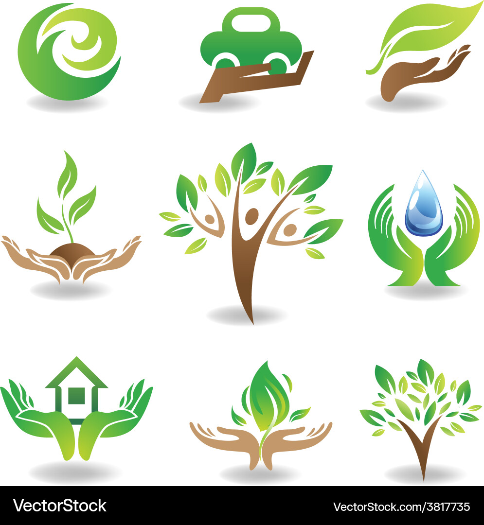 Eco design elements Royalty Free Vector Image - VectorStock