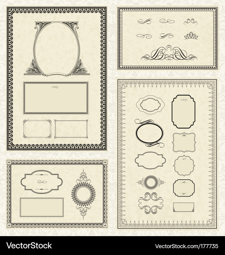 Frames borders Royalty Free Vector Image - VectorStock