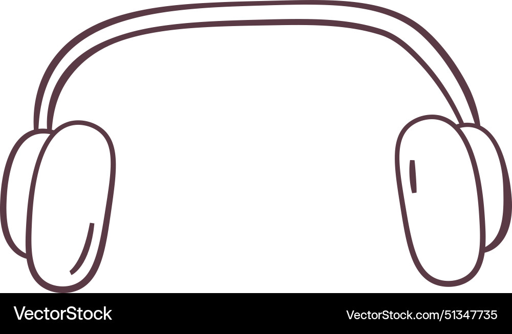 Headphones set outline Royalty Free Vector Image