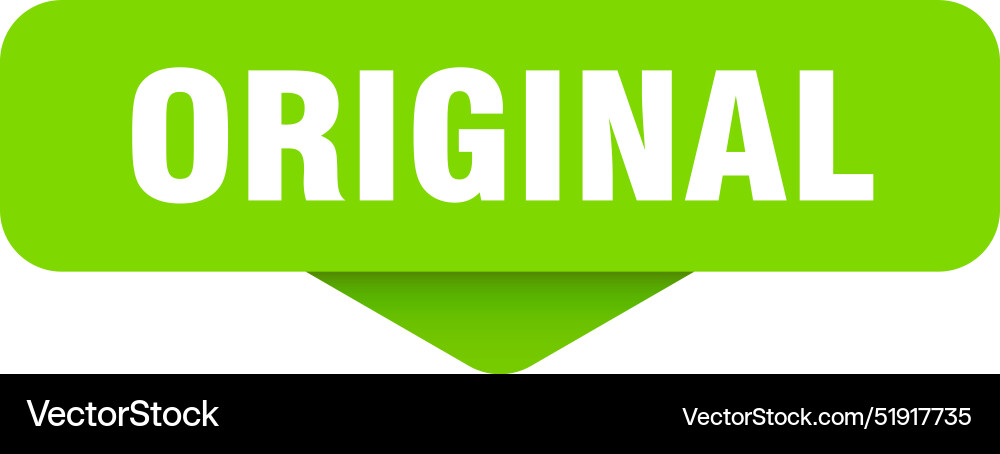 Original sticker original sign on transparent Vector Image