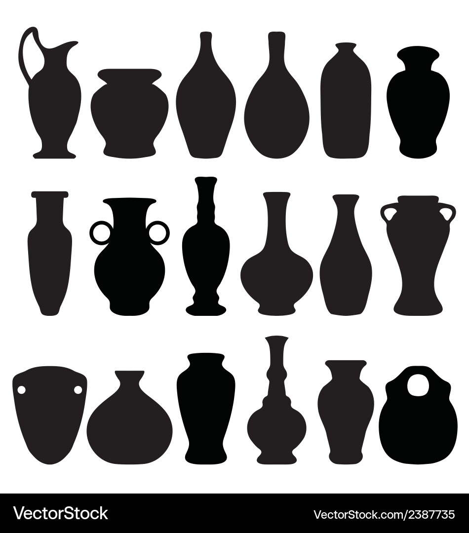 Vases and jars Royalty Free Vector Image - VectorStock