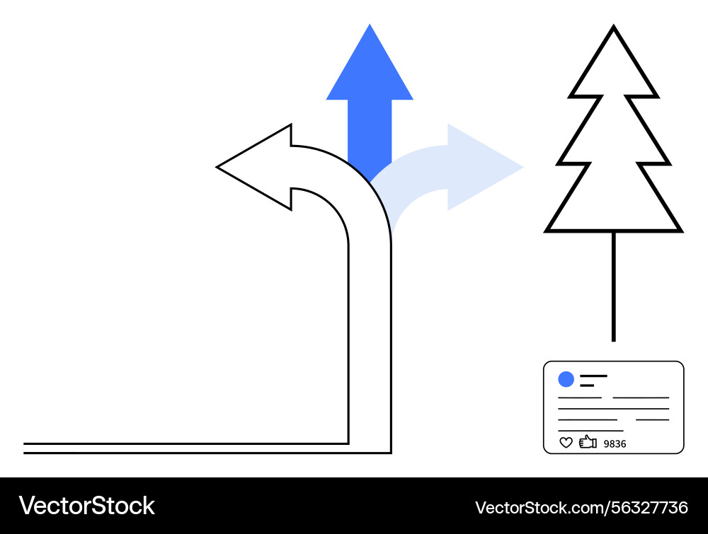 Decision Pathways - Growth & Nature Royalty Free Vector