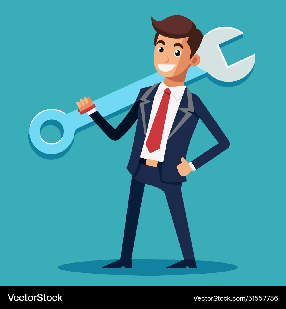 Fix business problem help resolve problem improve Vector Image