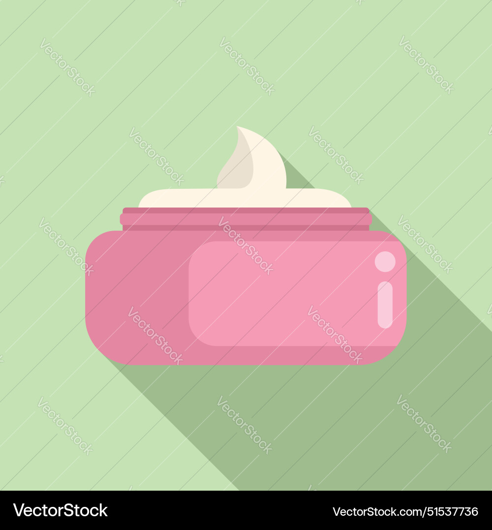 Flat design skincare cream jar Royalty Free Vector Image