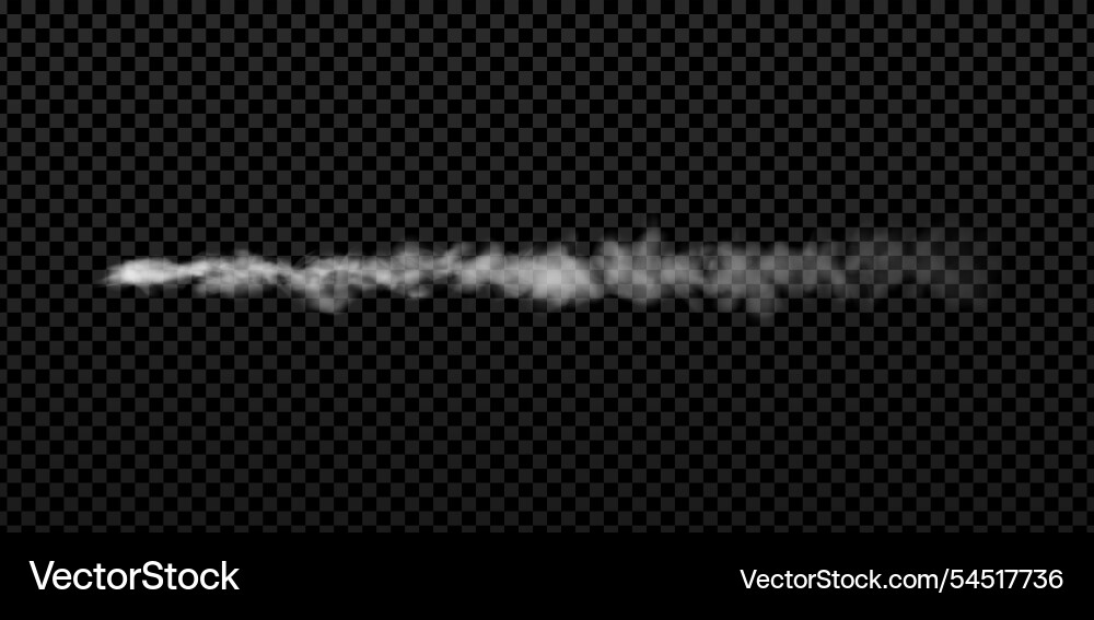 Rocket or jet aircraft smoke horizontal Royalty Free Vector