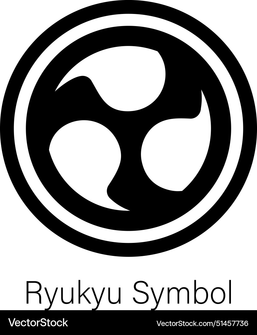 Ryukyu Symbol Lizenzfreies Vektorbild - VectorStock