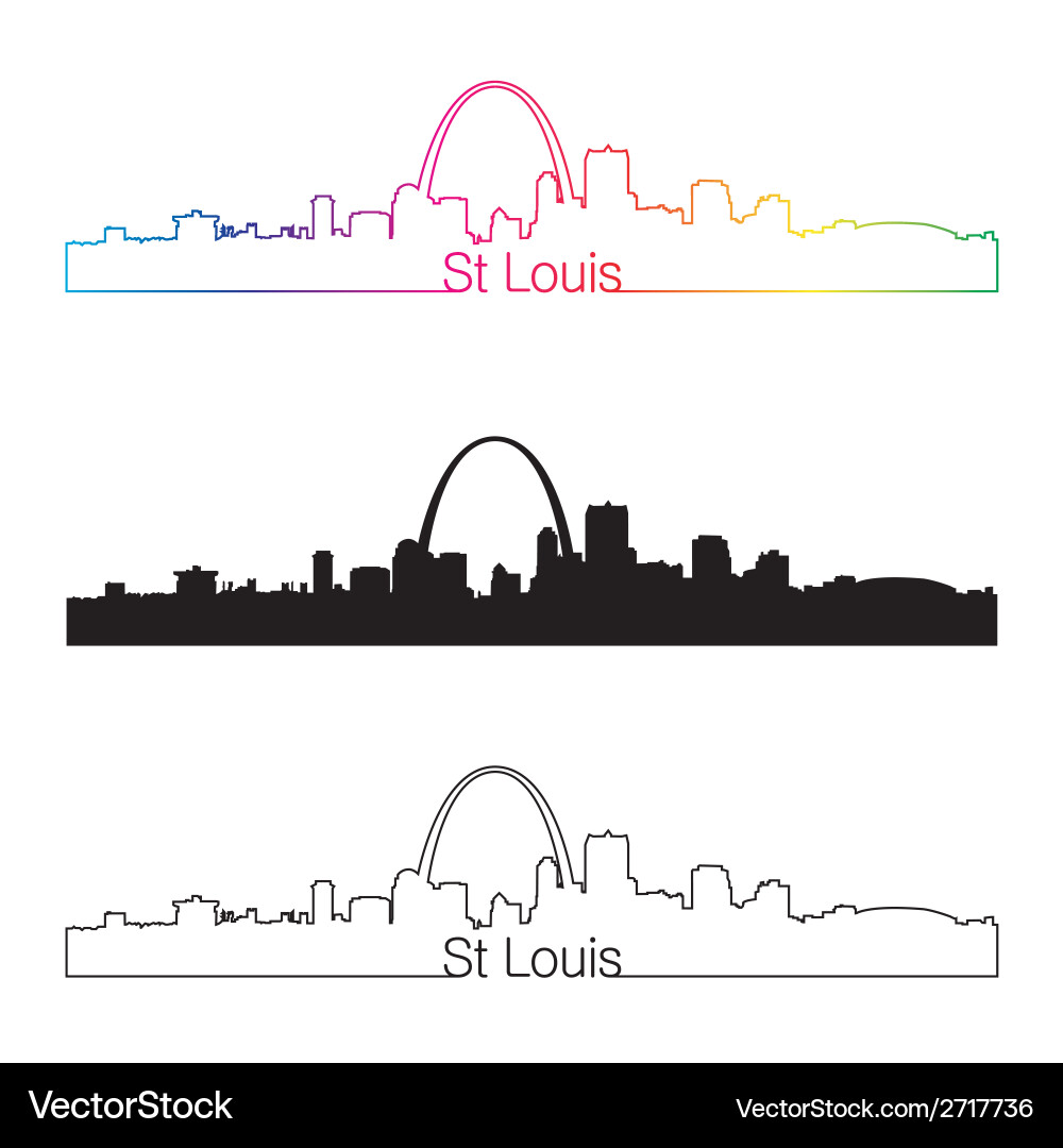 St Louis Skyline Vector Images (94)